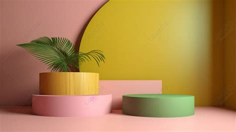 분홍색 배경의 3d 렌더링된 멀티 컬러 연단 제품 광고에 이상적인 배경 연단 배경 홍색 배경 멀티 컬러 배경 이미지 Hd 연단 홍색 멀티 컬러 배경 사진 무료