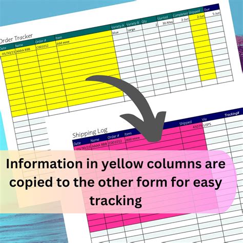 Order Tracker Shipping Log Template In Excel Printable Editable Order Progress Log