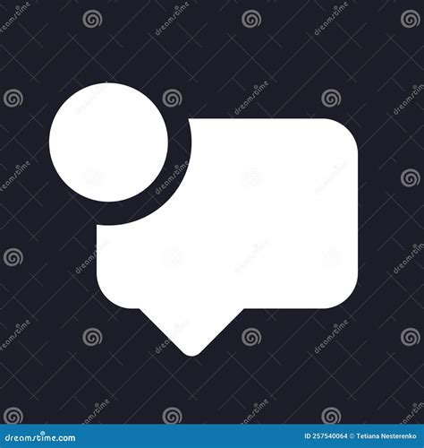 New Message Dark Mode Glyph Ui Icon Stock Vector Illustration Of Dark Logo 257540064