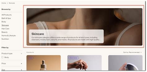 Wix Stores About The Category Page Help Center Wix Com