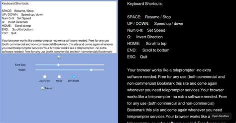 Teleprompter Codesandbox
