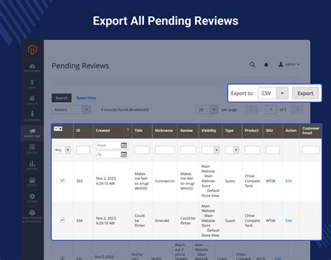 Magento 2 Product Review Import Export Transfer Via Csv File Webkul