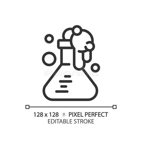 Stem In Chemistry Pixel Perfect Linear Icon Stock Vector Illustration