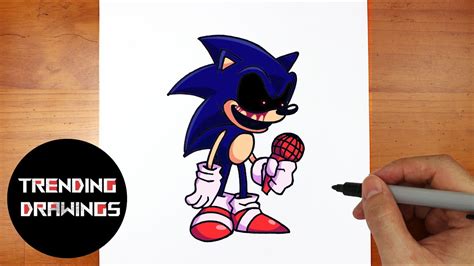 How To Draw Sonic Exe Fnf Sketchok Easy Drawing Guides The Best Porn Website