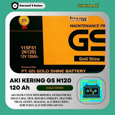 Promo Aki Genset Gs Mf N Aki Kering V Ah Untuk Alat Berat Diskon Di Seller Cv