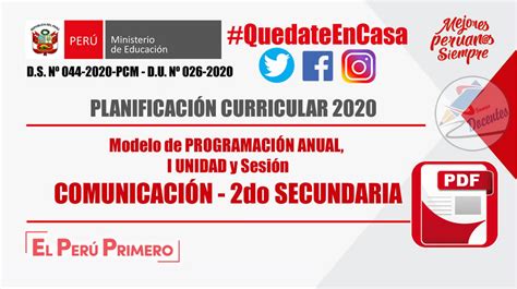 ComunicaciÓn 2020 Modelo De Programación Anual Unidades Sesiones