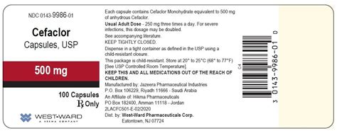 Cefaclor Capsules Package Insert Prescribing Information