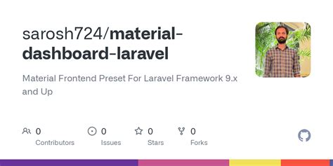 Github Sarosh724material Dashboard Laravel Material Frontend Preset For Laravel Framework 9
