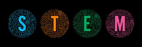 원 안의 줄기 및 줄기 기호 Stem 교육 개념입니다 테크니컬 드로잉 로봇 교육 과학 기술 공학 수학 교육 Stem 주제에 대한 스톡 벡터 아트 및 기타 이미지 Istock
