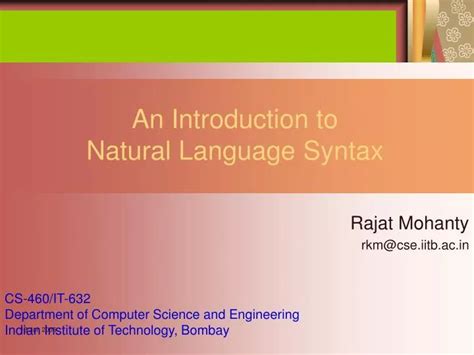 ppt an introduction to natural language syntax powerpoint