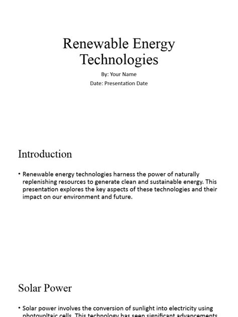 Renewable Energy Technologies Pdf