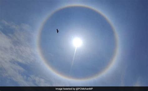 Bengaluru Witnesses Rare Rainbow Coloured Halo Around Sun Pics Are Viral