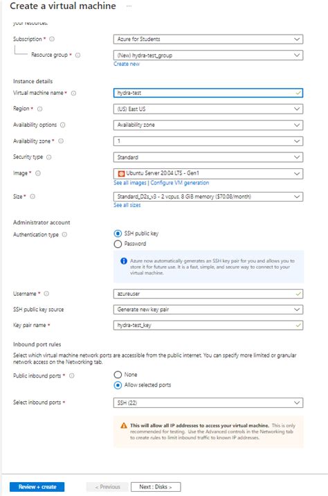Azure Hydra Vm Deployment