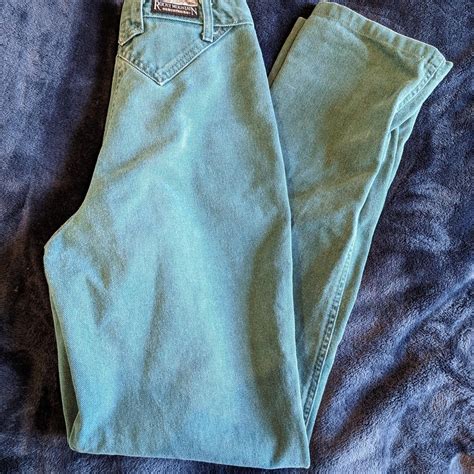 Vintage Rocky Mountain Jeans Washed Teal Color Depop