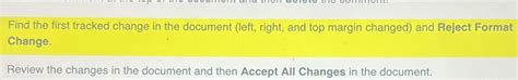 Solved Find The First Tracked Change In The Document Left Chegg Com