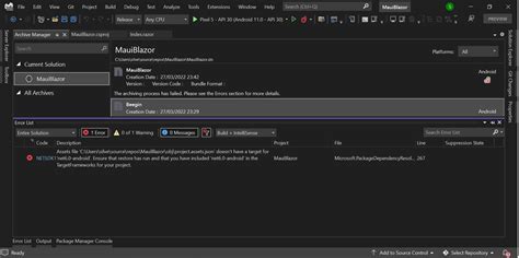 Versioning My Maui Android App Raise Multiple Errors · Issue 3690