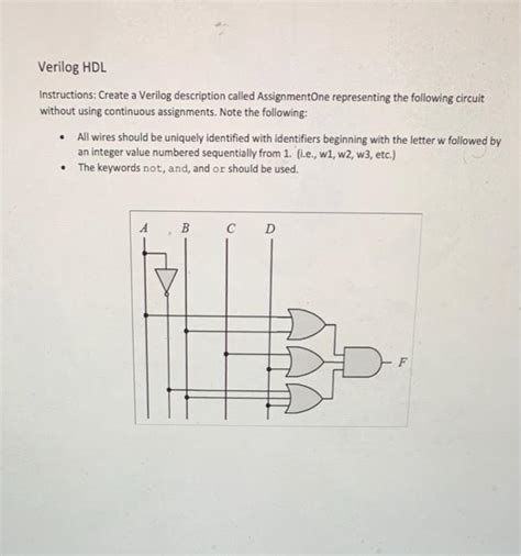 Verilog Hdl Instructions Create A Verilog