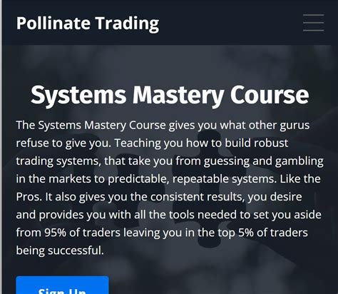 Pollinate Trading Systems Mastery Course Coursebay