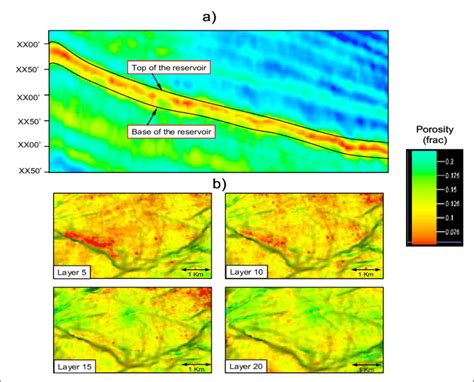 A Cross Section Through The Seismic Derived Porosity Model B Map
