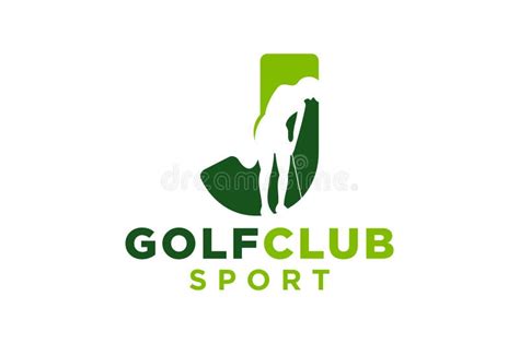 Vector Initials Letter J With Golf Creative Geometric Modern Logo
