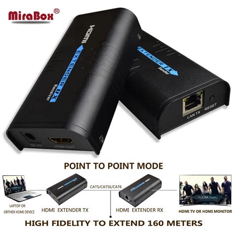 쌍 Hsv373 Hdmi 익스텐더 Hdmi 넘 Ip 익스텐더 통해 Cat5e 120 메터 지원 1080 마력 Hdmi 익스텐더