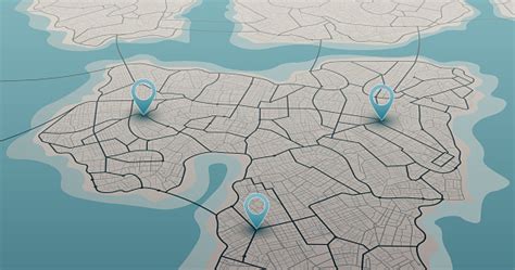 등각 투영 추상 맵 배경입니다 다채로운 추상 선 Poi 교통 도로 디지털 아트 웹 디자인 프리젠 테이션 광고 프로젝트를위한 편집 가능한 벡터 그림 거리에 대한 스톡 벡터