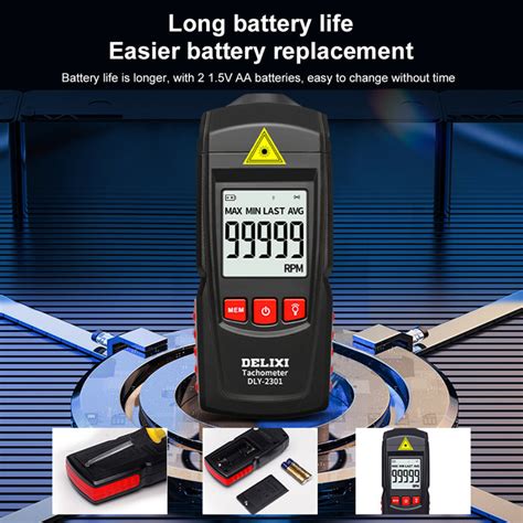 High Precision Laser Non Contact Tachometer Measuring Instrument Enginediy