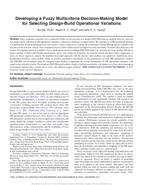 Pdf Developing A Fuzzy Multicriteria Decision Making Model For