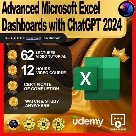 Video Course Advanced Microsoft Excel Dashboards With Chartgpt Video Course Advanced Microsoft Excel Dashboards With Chartgpt