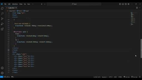 3d cube animation html and css youtubeshorts youtube