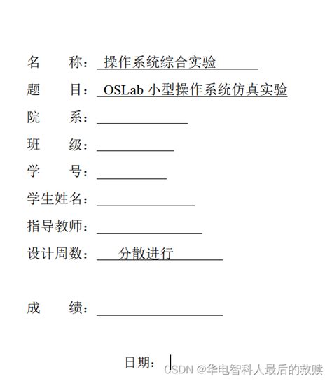 操作系统综合实验验优：oslab小型操作系统仿真实验（大大小小实验）操作系统资源分配仿真 Csdn博客
