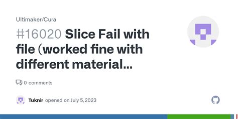 Slice Fail With File Worked Fine With Different Material Profile Issue Ultimaker