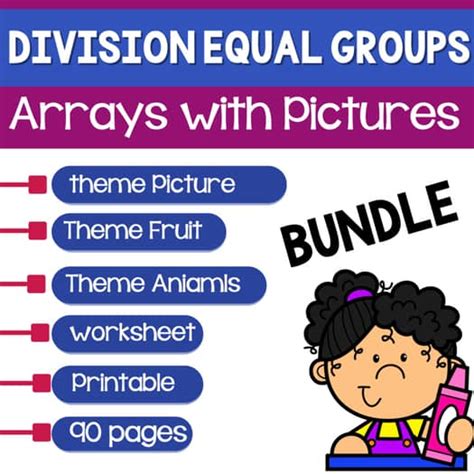 Division Equal Groups Arrays With Pictures Bundle Fun Tpt