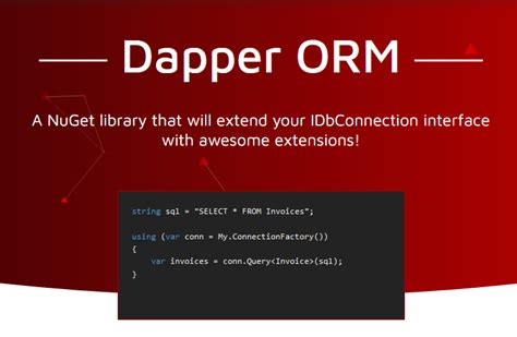 Introduction To Dapper — A Micro Orm A Simple Object Mapper For Net By Bavanthini