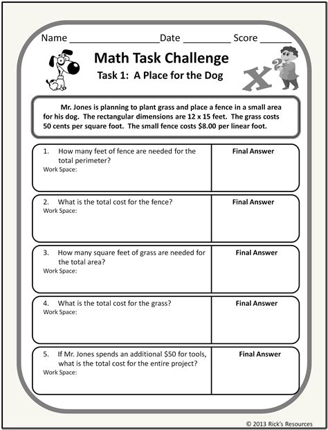 Kindergarten Math Word Problem Worksheets