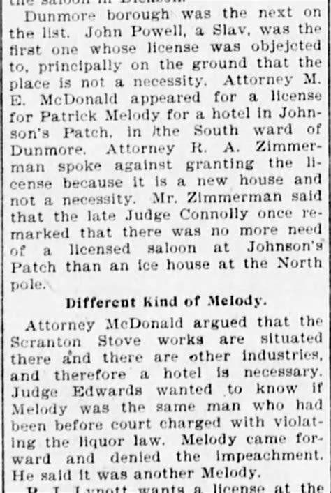 Patrick Mellody Applies For Hotel In Johnsons Patch ™