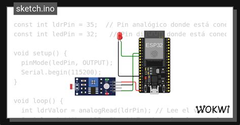 Taller 5 2 Sensor Luz Wokwi Esp32 Stm32 Arduino Simulator