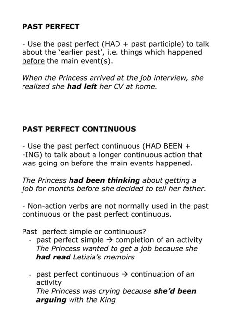 Narrative Tenses Doc