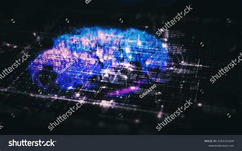 Futuristic Hitech User Interface Head Display Stock Illustration