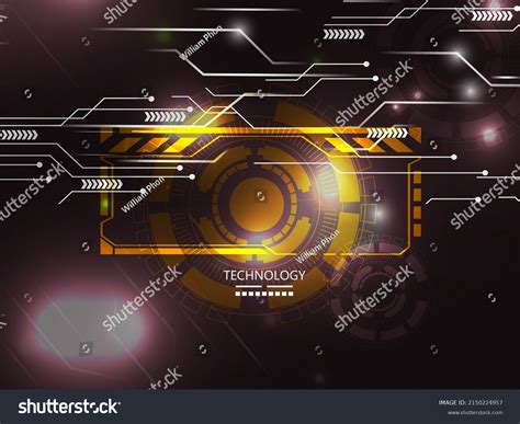 Illustration Digital Hud Gui Ui Binary Stock Vector Royalty Free
