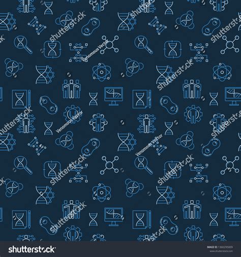 Cloning Vector Dark Creative Seamless Pattern Stock Vector Royalty Free 1360295009
