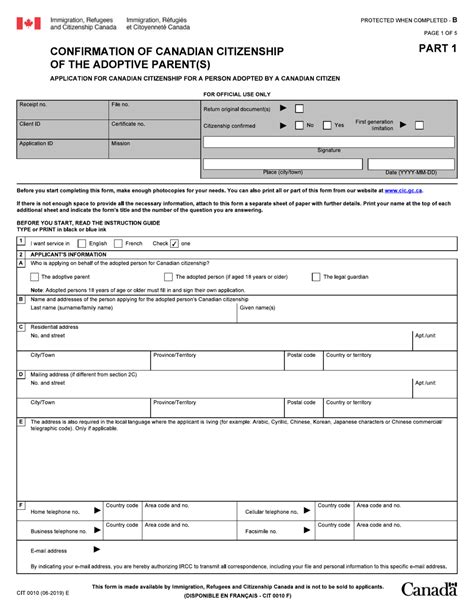 Form Cit0010 Part 1 Fill Out Sign Online And Download Fillable Pdf
