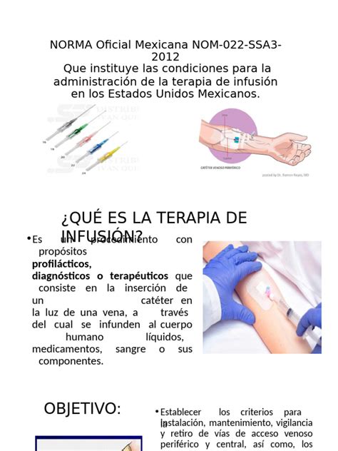 Norma Oficial Mexicana Nom 022 Ssa3 2012 Pdf Terapia Intravenosa