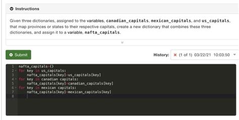 Solved Instructions Given Three Dictionaries Assigned To