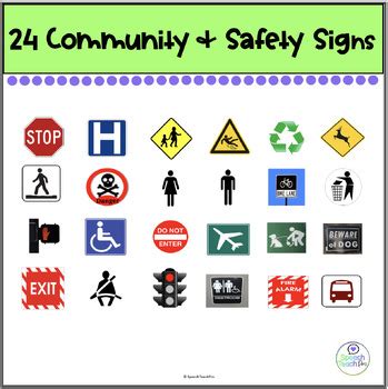 Community And Safety Signs Match By Speechteachpro Tpt