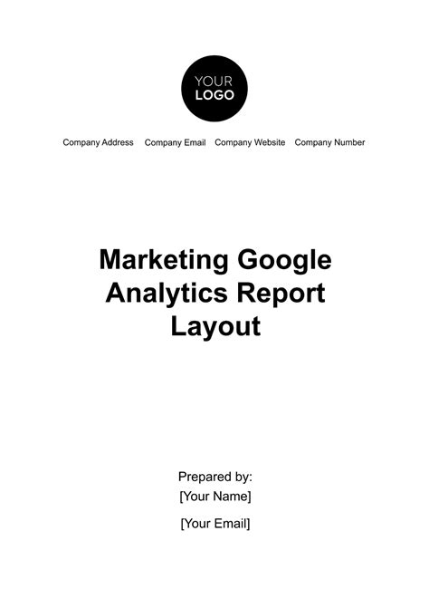 Free Marketing Google Analytics Report Layout Template To Edit Online