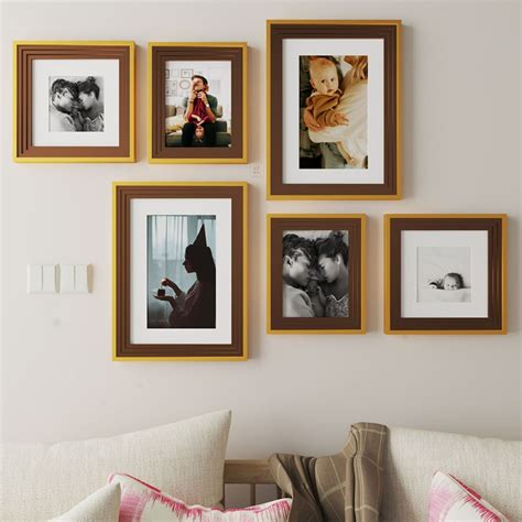 Art Street Set Of 6 Gusto Wall Photo Frame Home Office Room Decor Brown