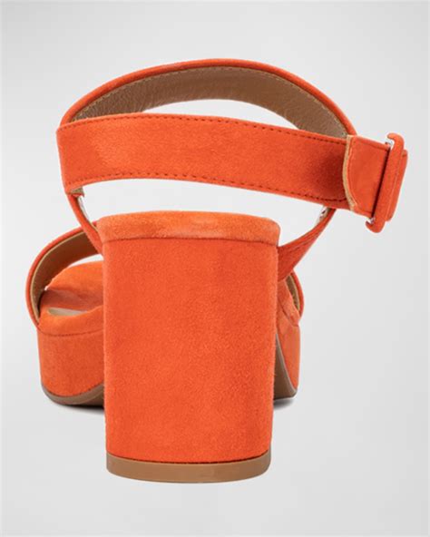 Aquatalia Melly Suede Slingback Sandals Neiman Marcus