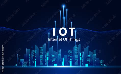 Abstract Internet Of Things Concept City 5g Iot Internet Of Things Communication Network