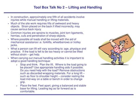 Manual Handling Toolbox Talk At Clifford Bloss Blog